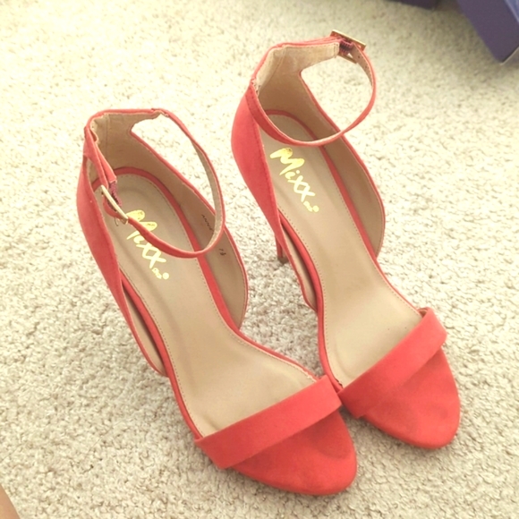 Mixx Shuz | Shoes | Mixx Coral Stiletto Sandals 75 | Poshmark
